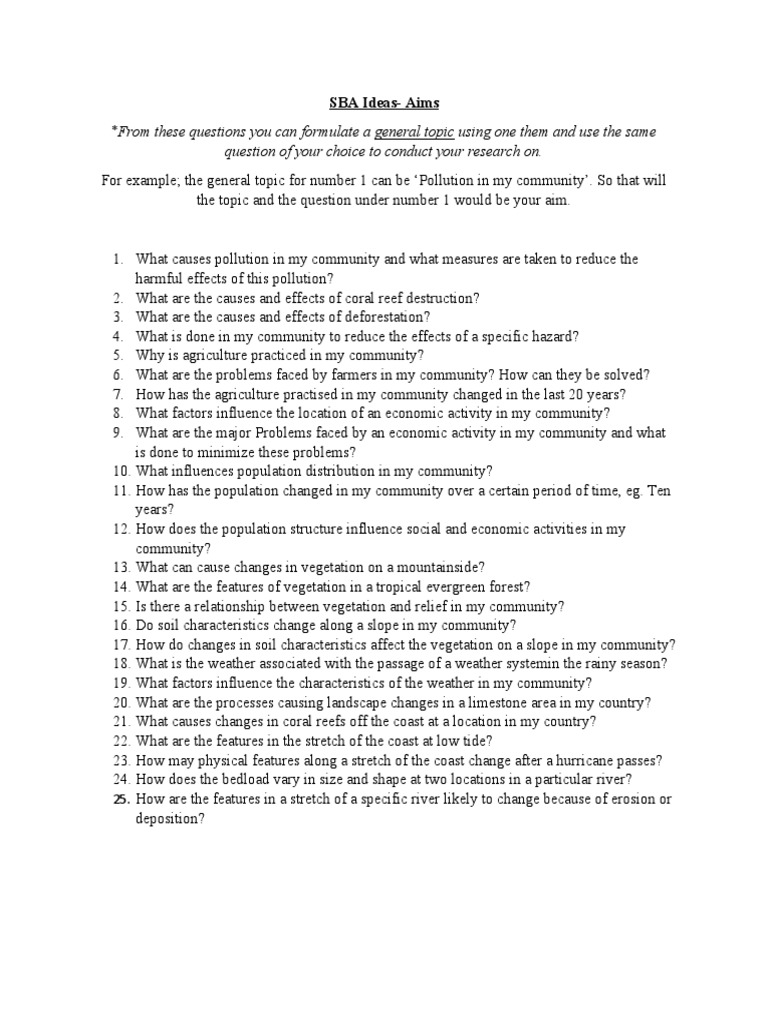 From These Questions You Can Formulate A General Topic Using One Them ...