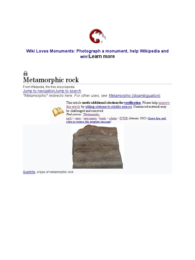 Metamorphic Rock: Wiki Loves Monuments: Photograph A Monument, Help ...