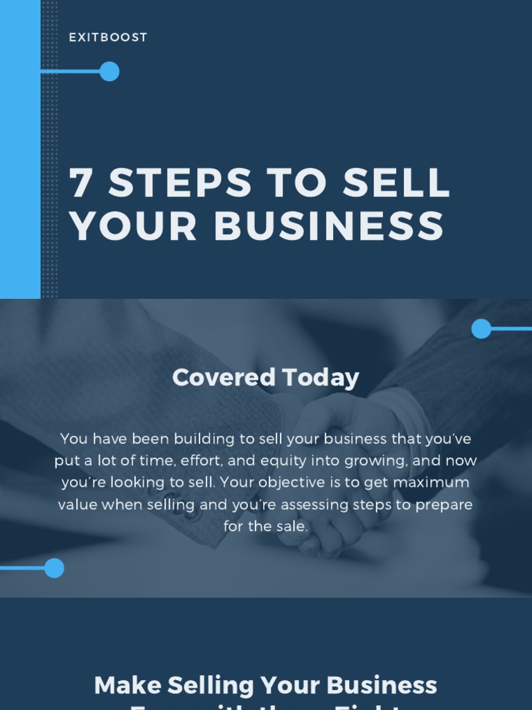 7 Steps To Sell Your Business | PDF