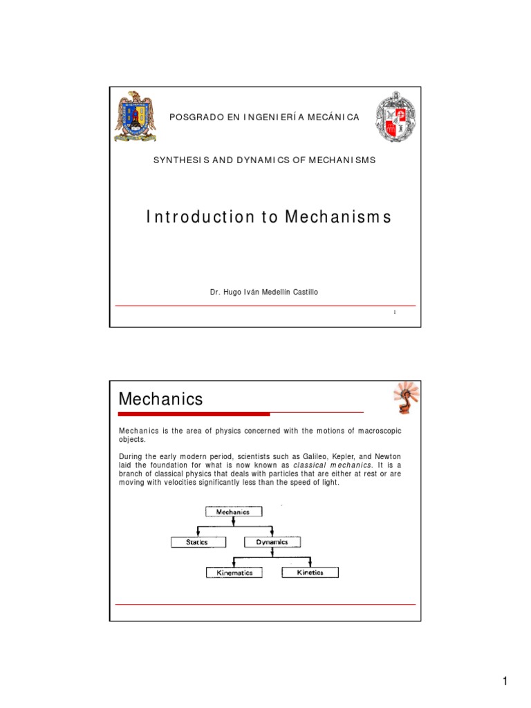 Introduction To Mechanisms | PDF | Kinematics | Machines