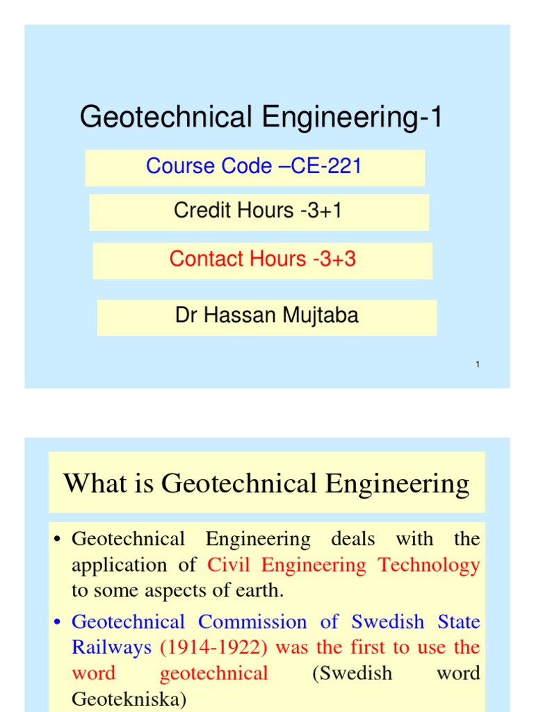 Lec 1 Introduction To GeoTech Engg A | PDF | Weathering | Rock (Geology)