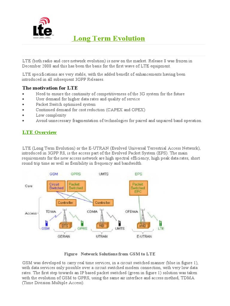 LTE & LTE Adv | PDF | High Speed Packet Access | Orthogonal Frequency ...