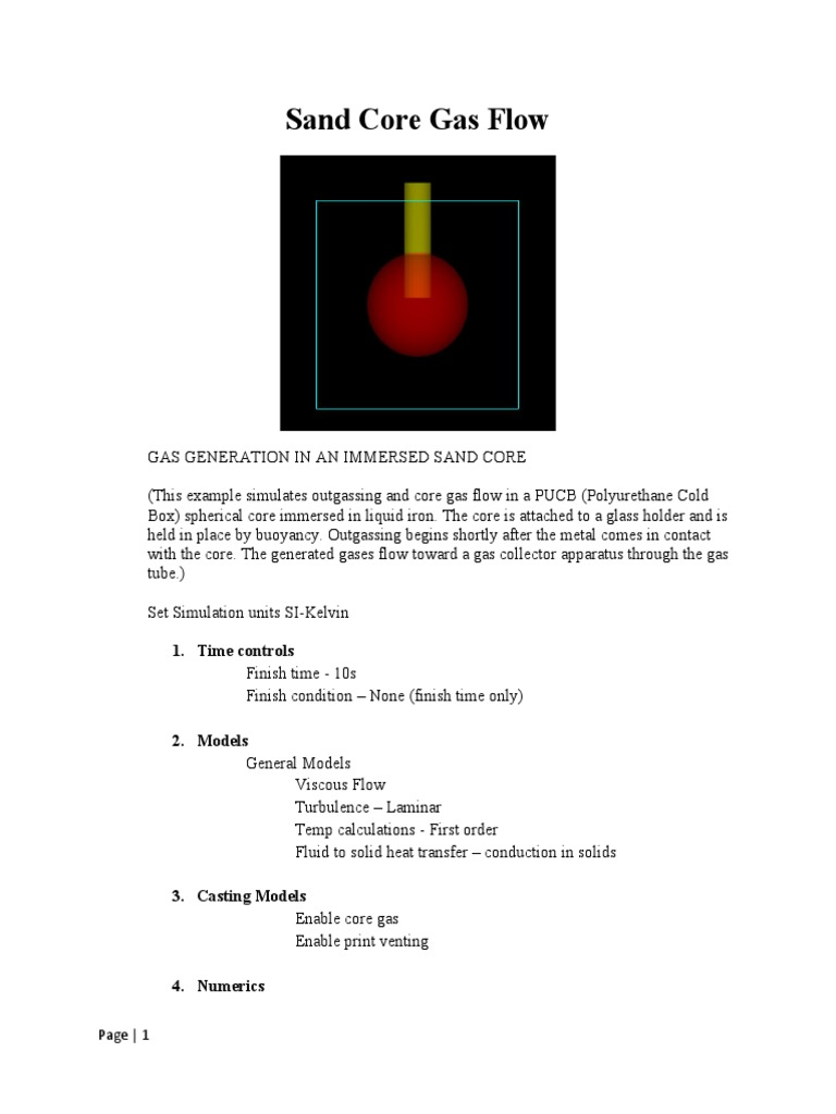 Sand Core Gas Flow | PDF | Fluid Dynamics | Gases