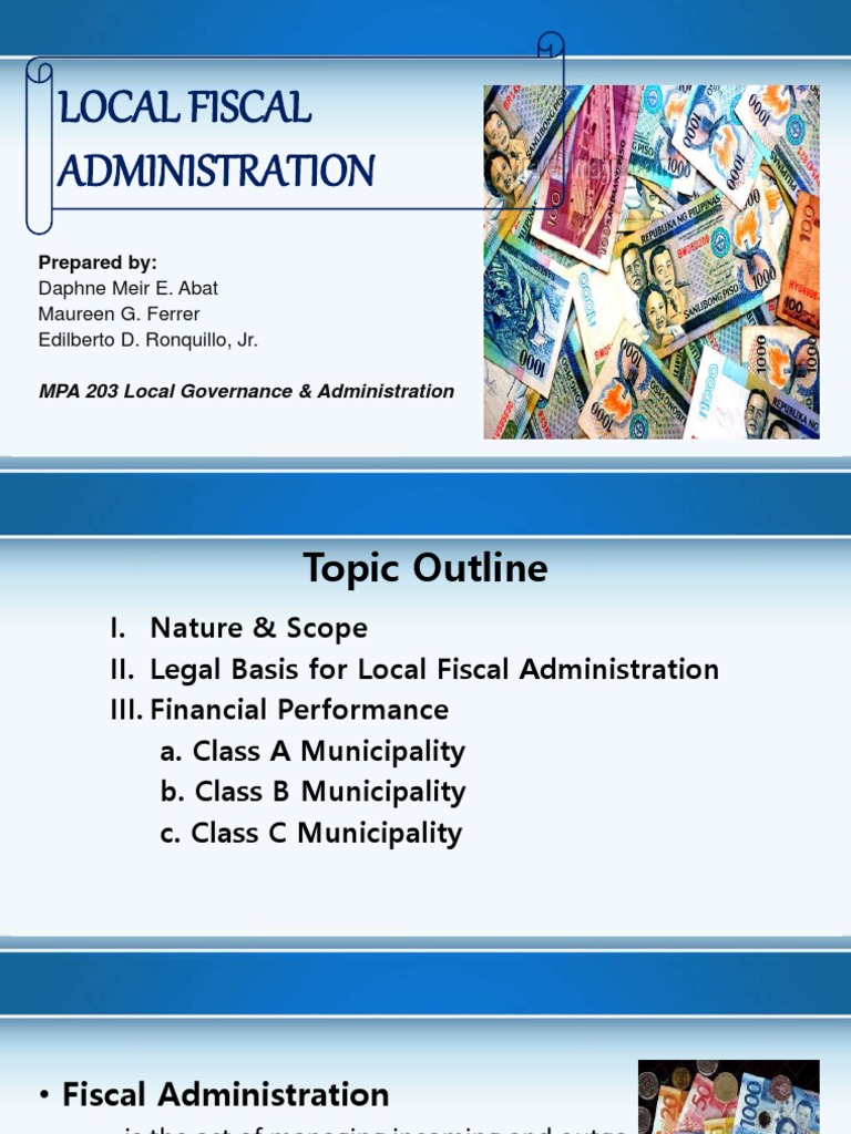 Overview of Local Fiscal Administration | PDF | Taxes | Agriculture