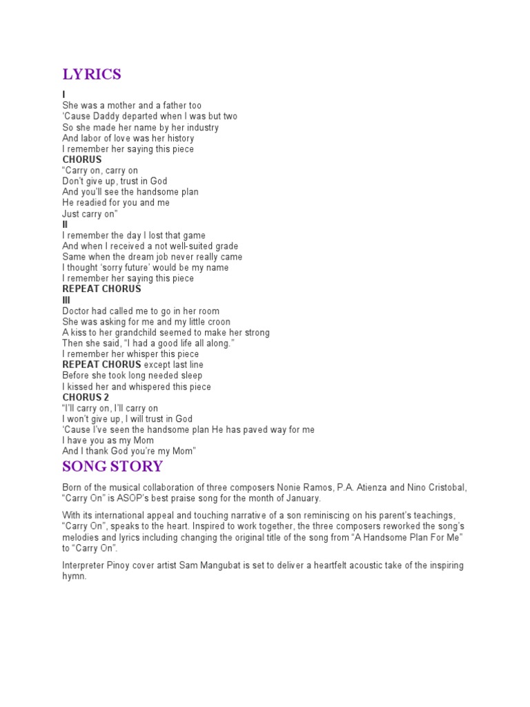 "Carry On: A Tribute to Resilience" | PDF