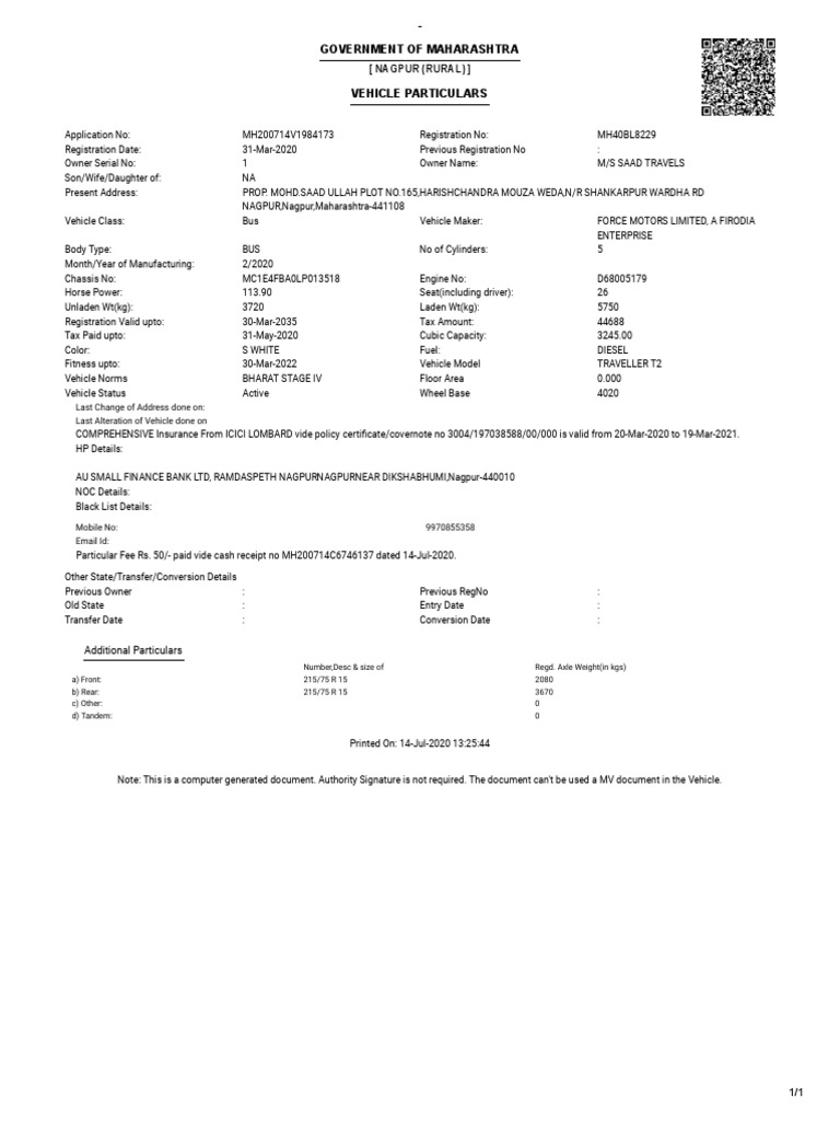 RC Particular PDF | PDF | Automotive Industry | Private Transport