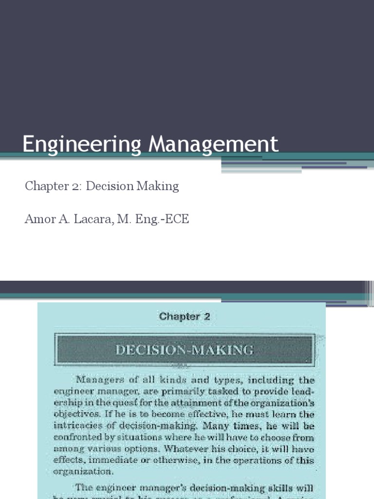 Chapter 2 - Decision Making | PDF