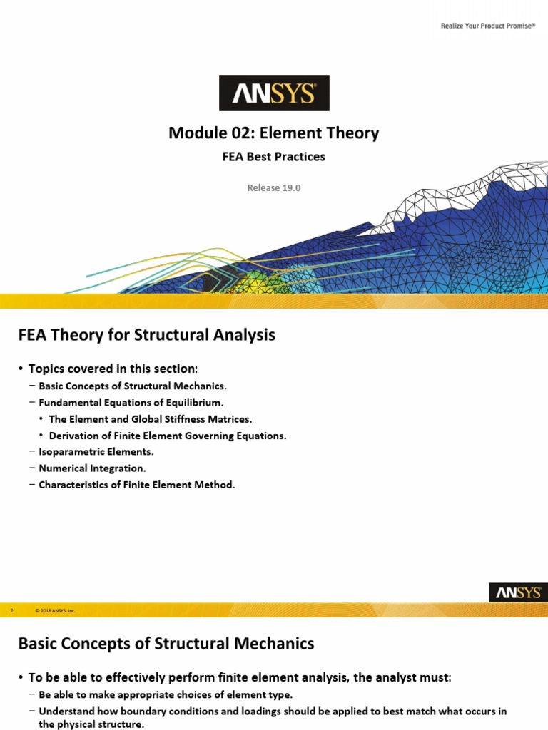 FEA Best Pract 19.0 M02 Element Theory | PDF | Young's Modulus | Finite ...