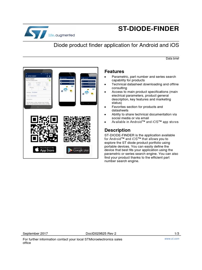 St-Diode-Finder: Diode Product Finder Application For Android and iOS ...