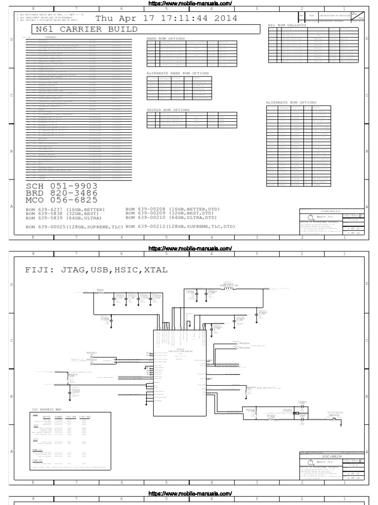 Iphone 6+ Schematics PDF | PDF | Wireless | Telecommunications Engineering