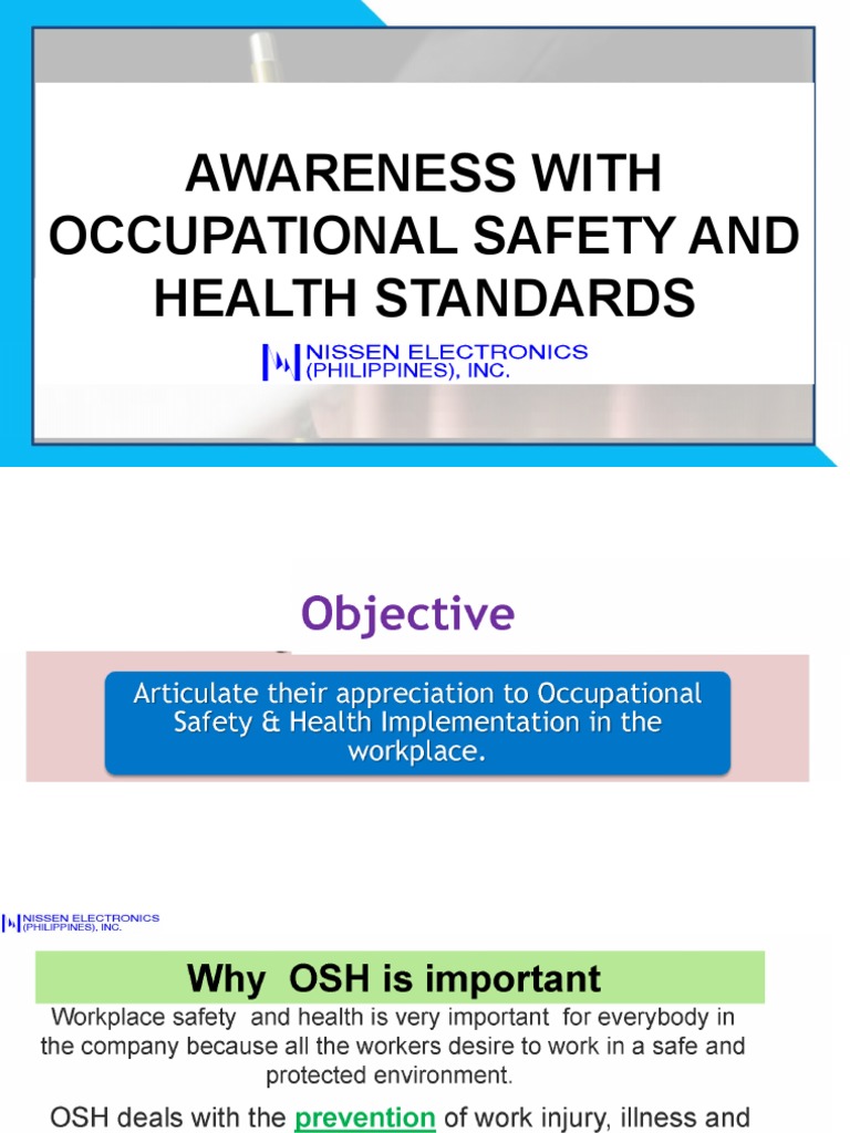 Awareness With Occupational Safety and Health Standards | PDF
