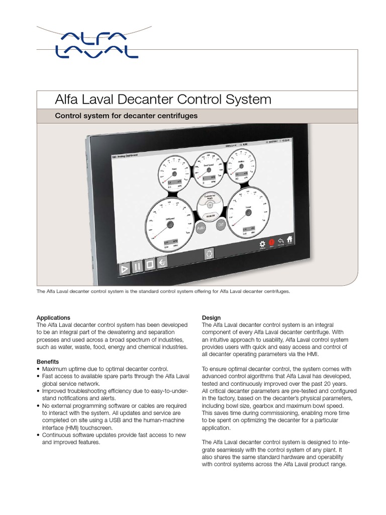 Product Leaflet - PLUS-Basic Decanter Control | PDF | User Interface ...