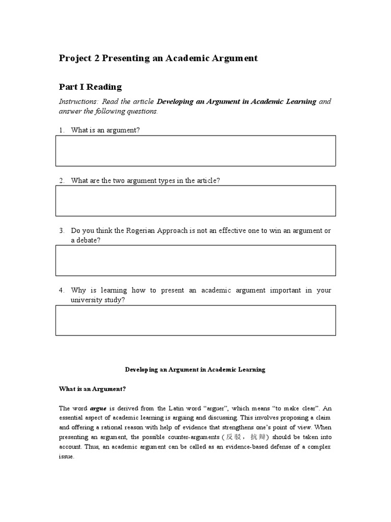 Academic Argument Presentation Guide | PDF | Global Warming | Argument