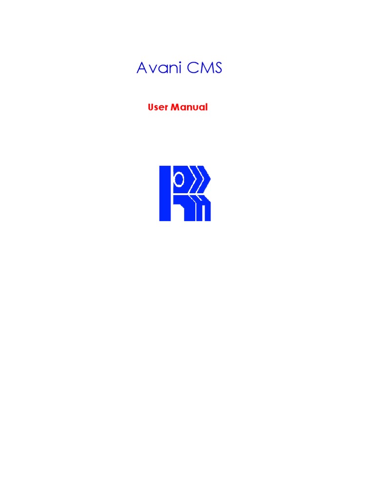 Avani CMS: User Manual | PDF | Microsoft Excel | Button (Computing)