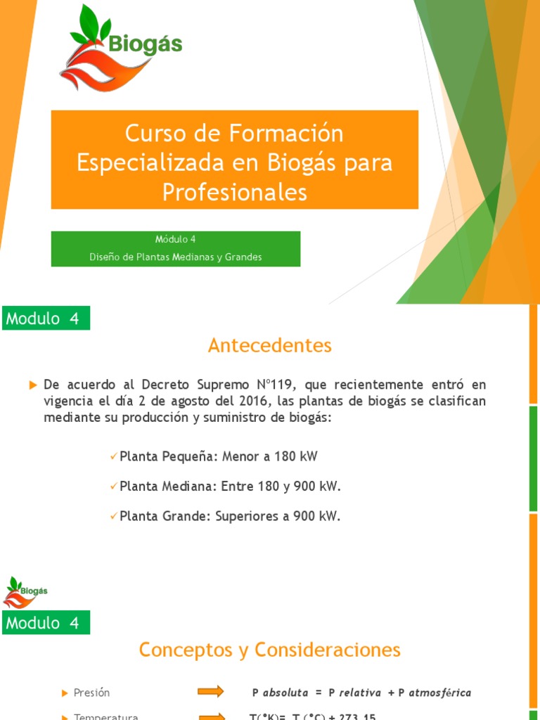 Presentacion Modulo-4 | PDF | Biogás | Bomba