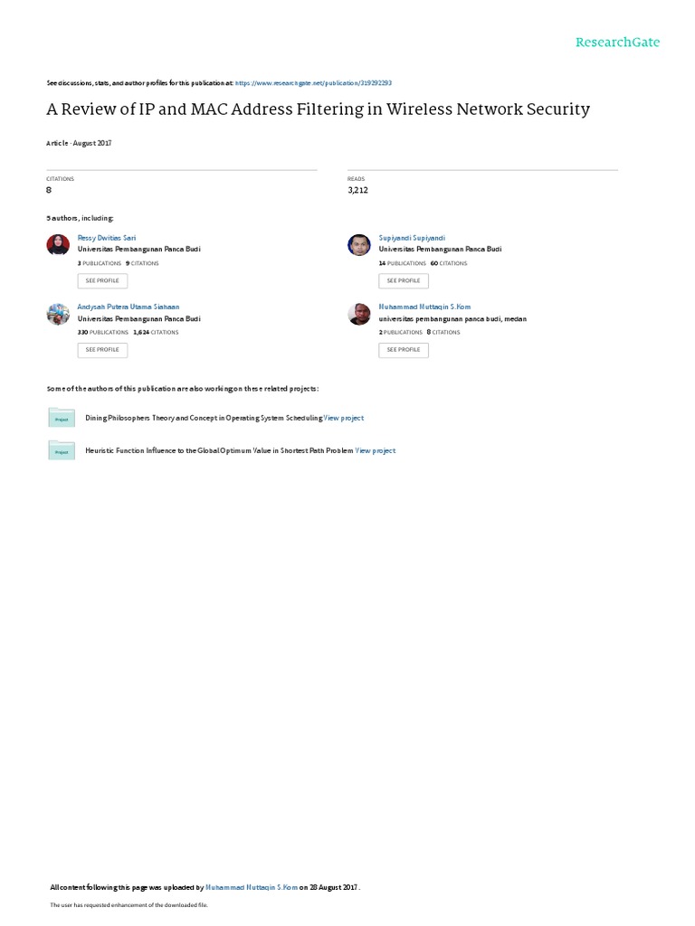 A Review of IP and MAC Address Filtering in Wireless Network Security ...