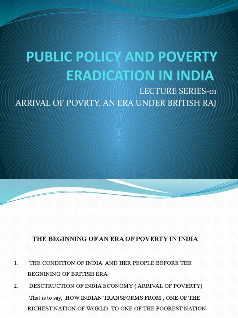 The Deliberate Impoverishment of India: Tracing the Onset of Poverty ...