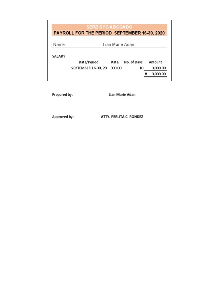 SA - Payslip September 16-30 2020 | PDF