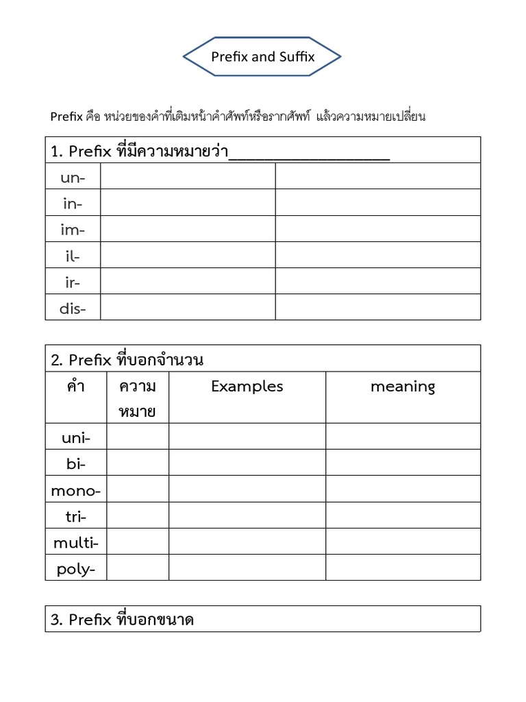 Prefix Suffix | PDF