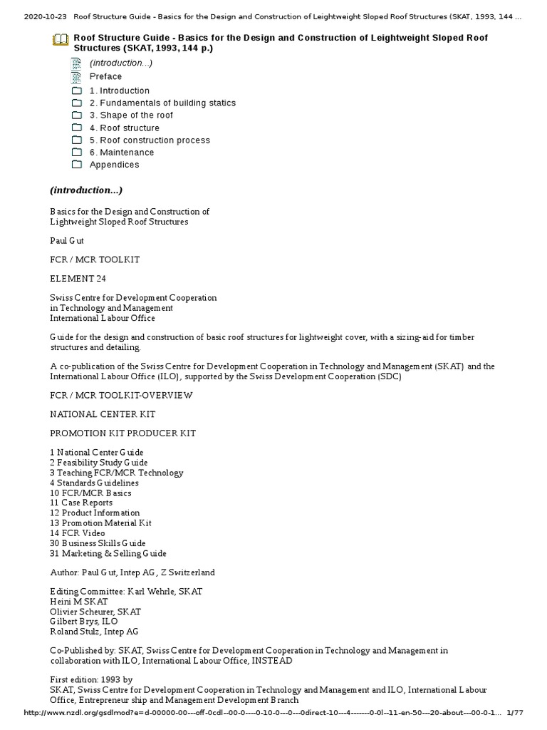 Roof Structure Guide - Basics For The Design and Construction of ...