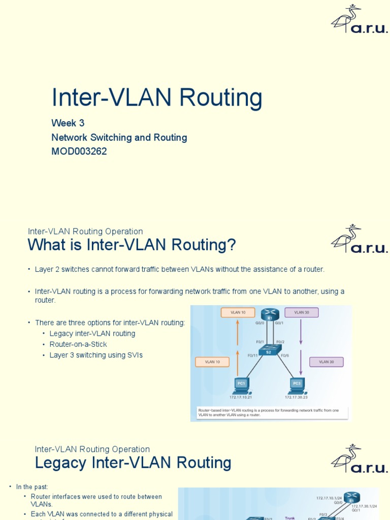 Week 3 - InterVLAN Routing | PDF | Router (Computing) | Routing