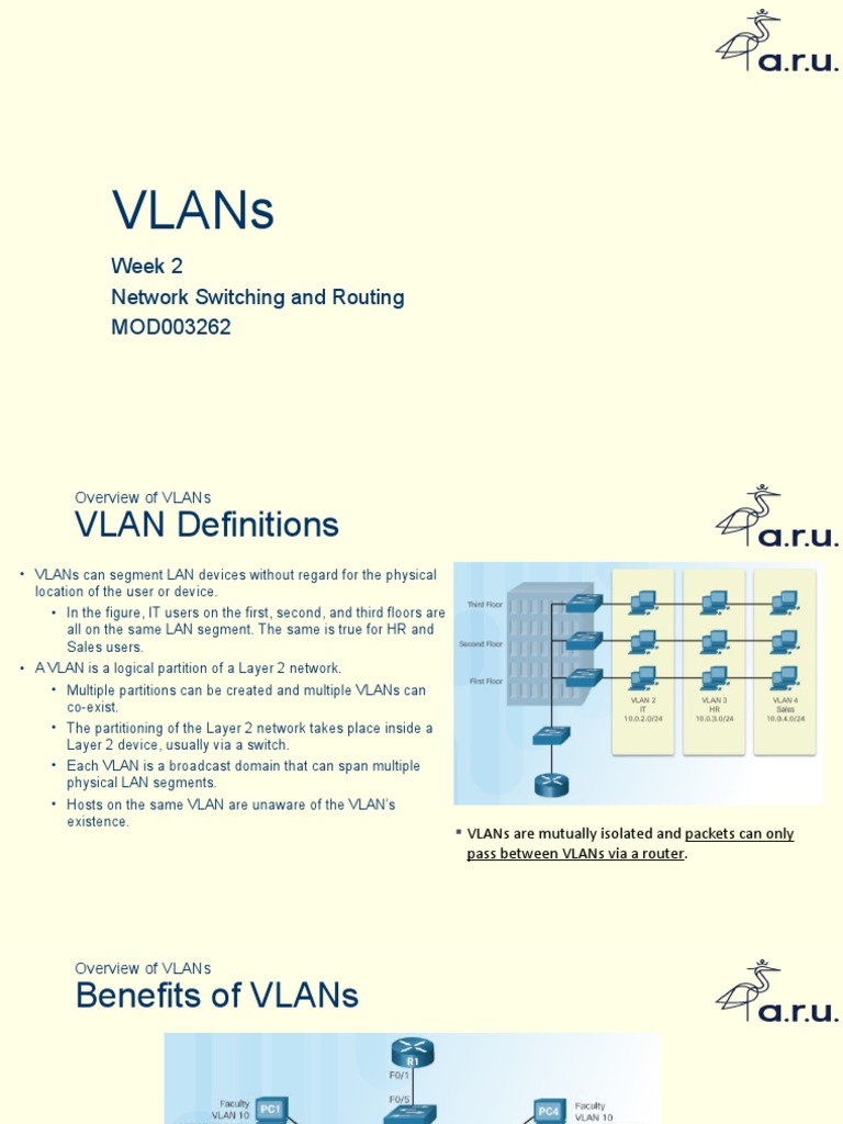 Week 2 - VLANs | PDF | Network Switch | Network Protocols