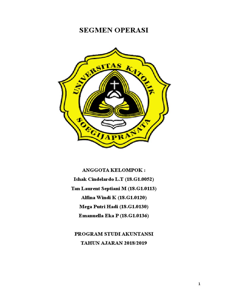 Definisi dan Kriteria Segmen Operasi | PDF