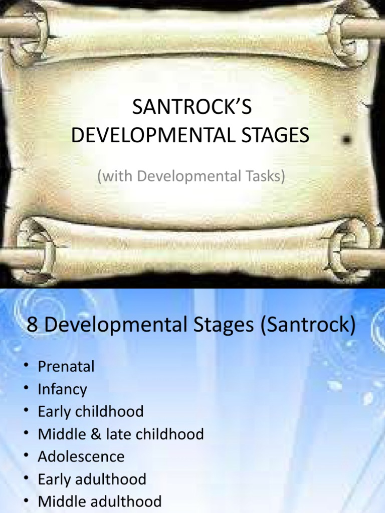 Chapter 2B Developmental Stages According To Santrock | PDF | Human ...