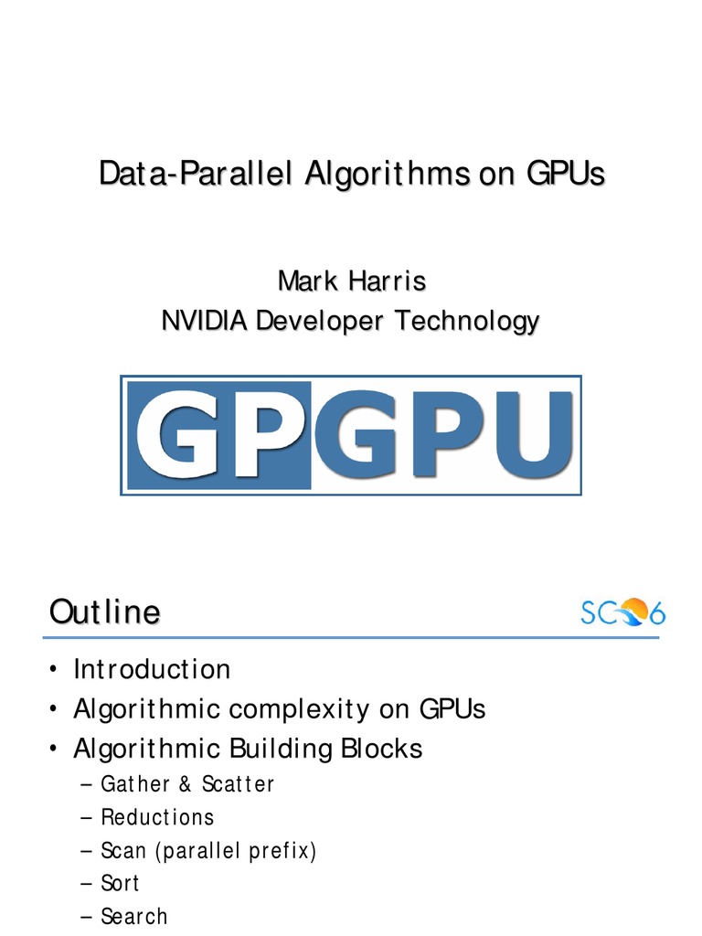 Data Parallel Algorithms On Gpus Pdf Concurrent Computing Theoretical Computer Science 9378