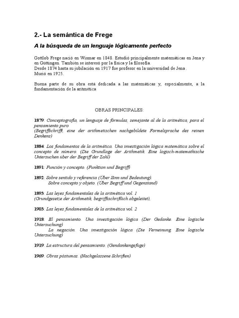 Filosofía Del Lenguaje | PDF | Axioma | Gottlob Frege