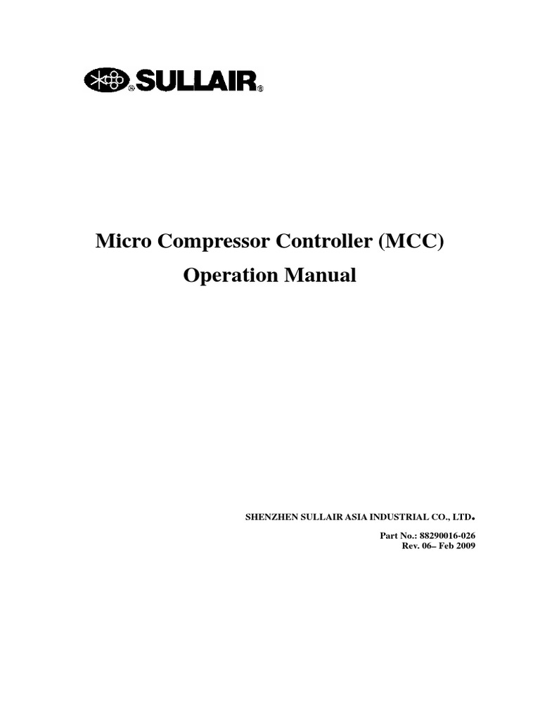 Manual Micro Compressor Controller (MCC) | PDF | Menu (Computing) | Relay