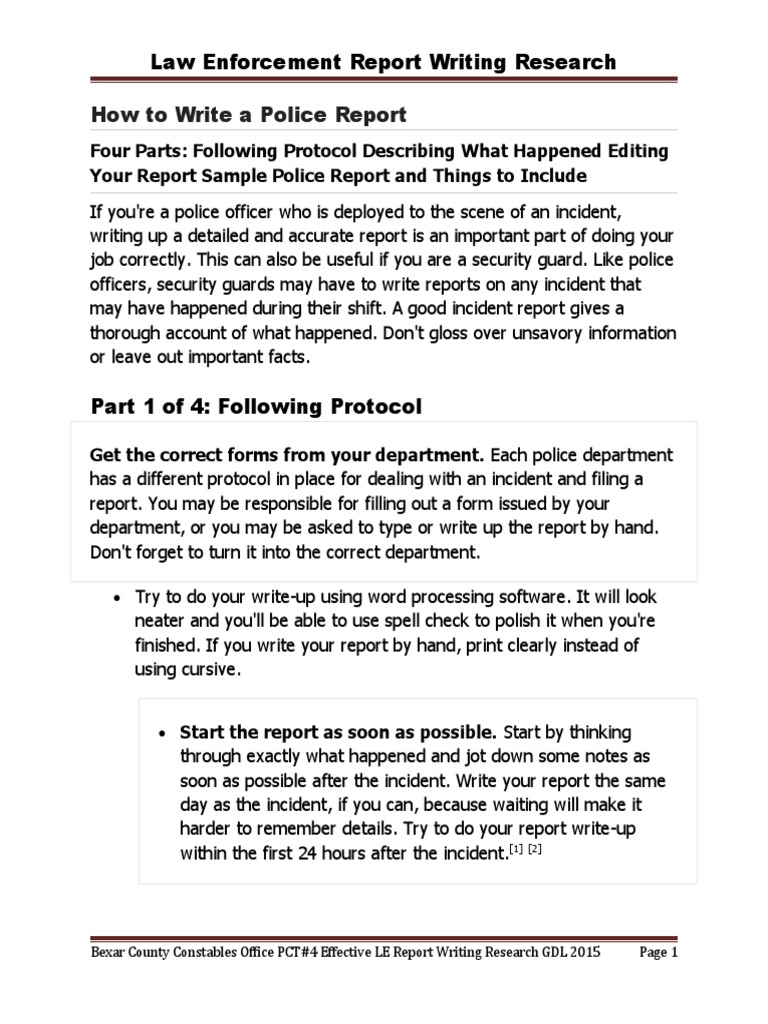 Law Enforcement Report Writing | PDF | Settlement (Litigation) | Lawsuit