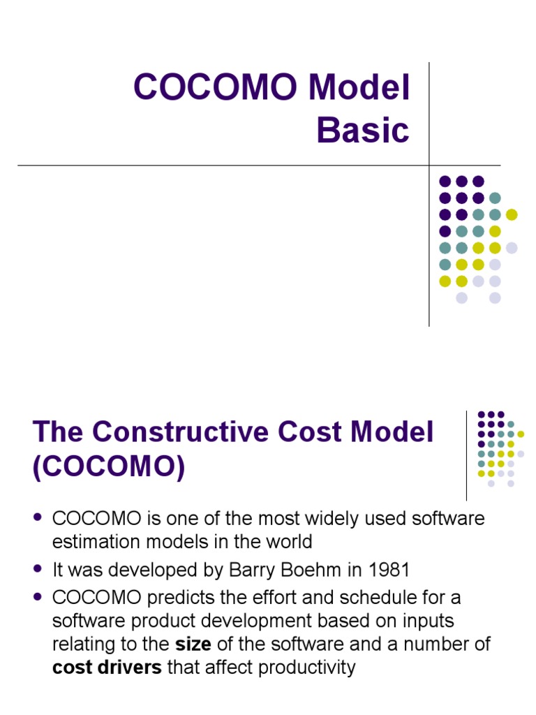 Cocomo Model | PDF | Object (Computer Science) | Software Engineering