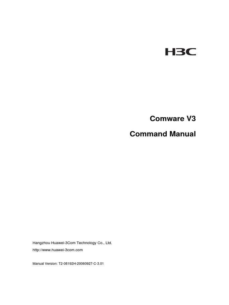 99 Comware V3 Command Manual Pdf Pdf Command Line Interface Multiprotocol Label Switching 