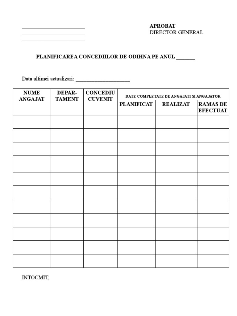 5.4. Planificare Concediu PDF | PDF