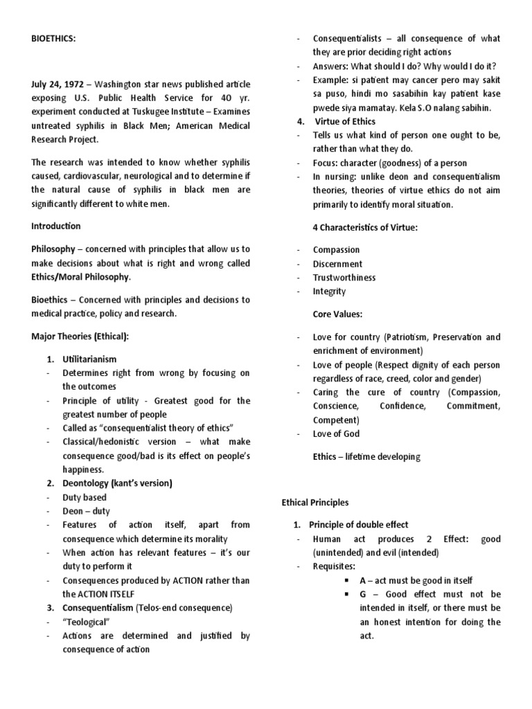 Bioethics Reviewer!!! | PDF | Organ Donation | Informed Consent