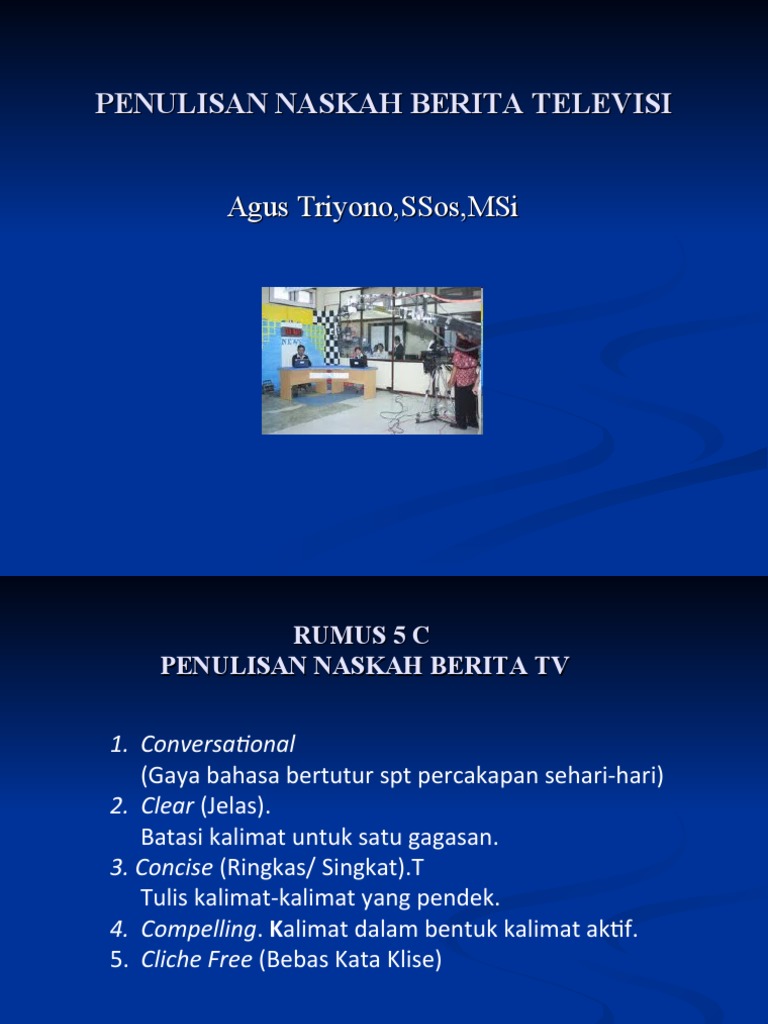 Menulis Naskah Berita TV | PDF