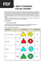 Gas Cylinder Color Code | PDF | Argon | Nitrous Oxide