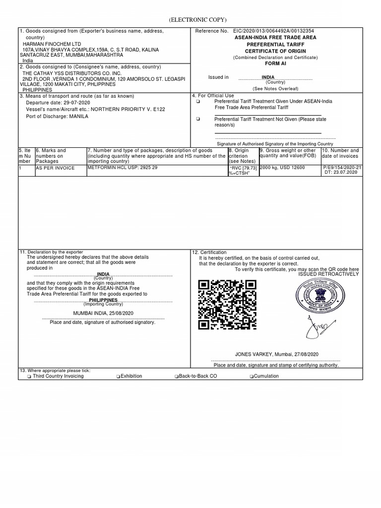 AIFTA | PDF | World Economy | Business Law