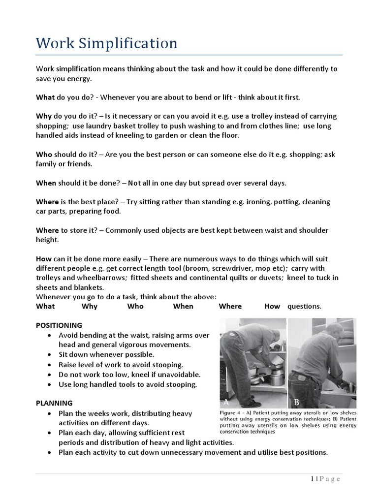 Work-Simplification-23 01 14 PDF | PDF | Kitchen | Washing Machine