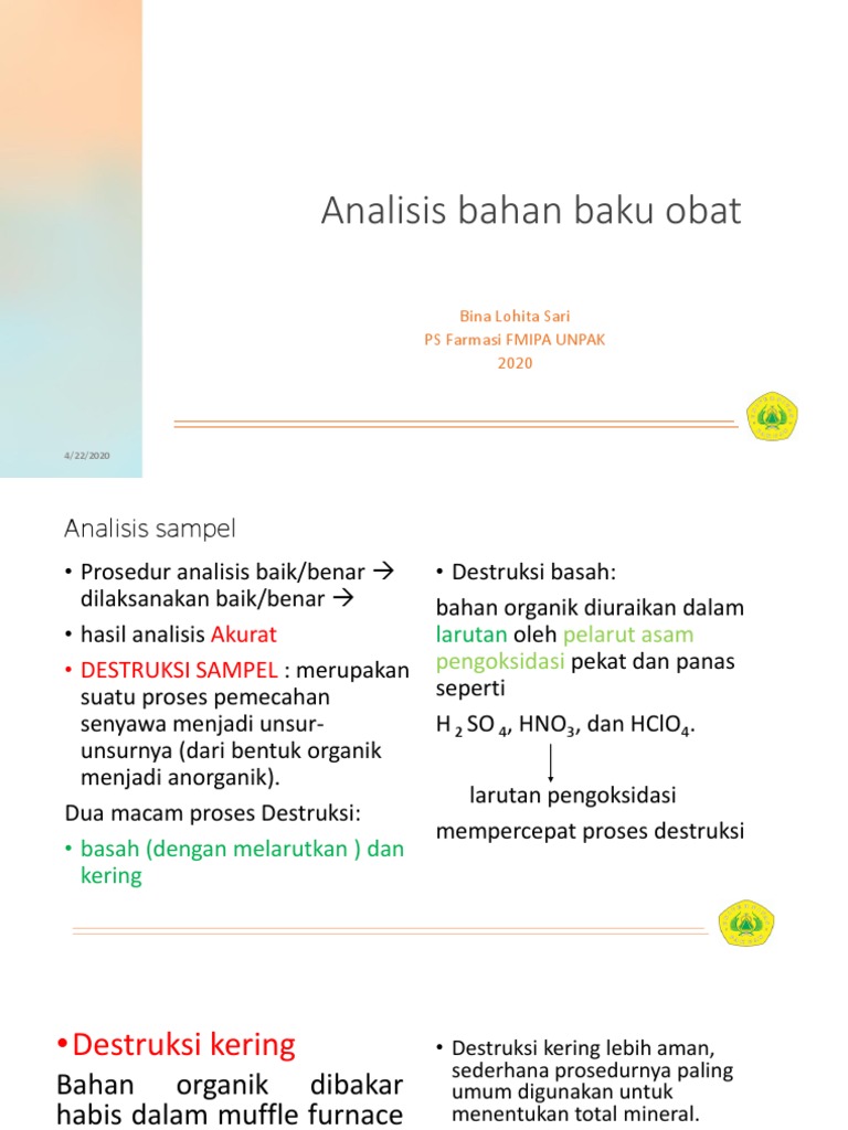 Proses Destruksi Sampel Analisis Logam | PDF