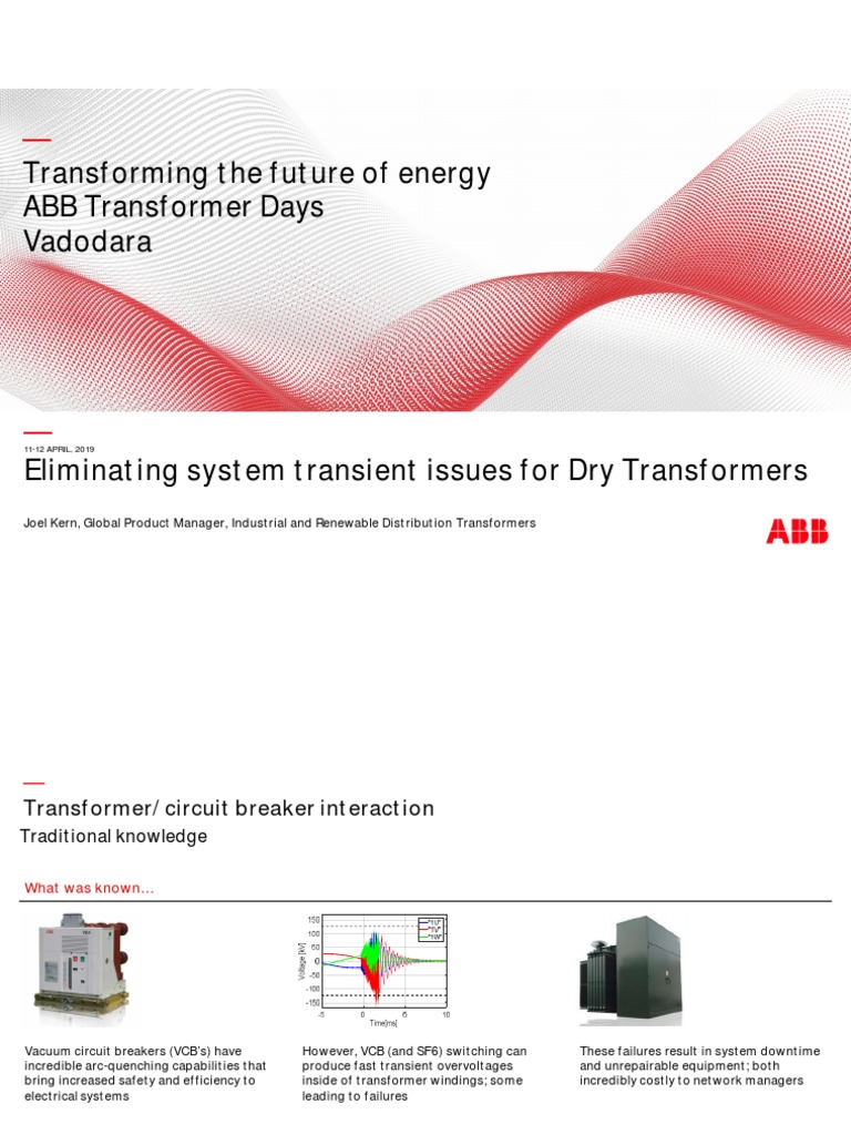 Transformer Days India - Eliminating System Transient Issues For Dry ...
