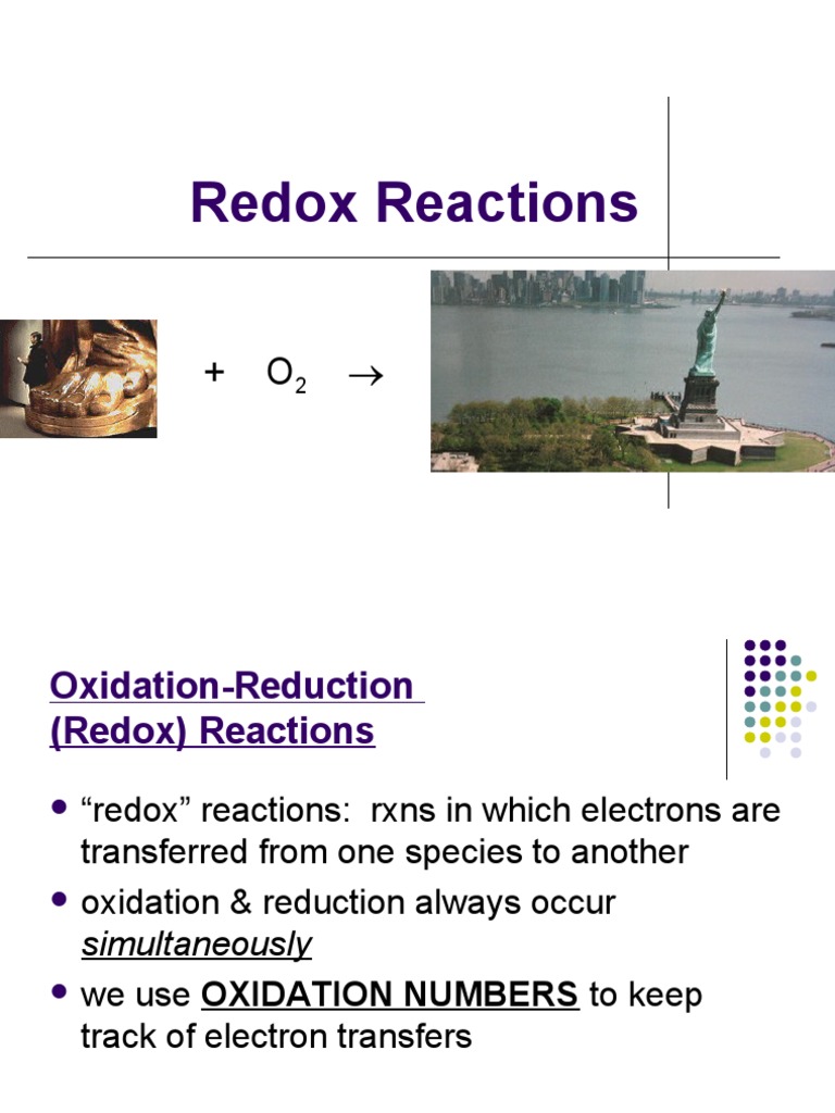 Notes 20 1 Redox Numbers | PDF | Redox | Chemical Process Engineering