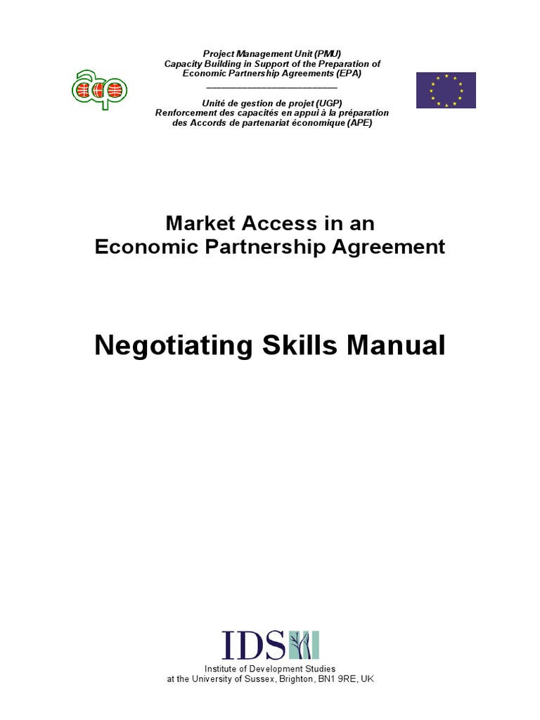 Negotiating Skills Manual: Institute of Development Studies at The ...