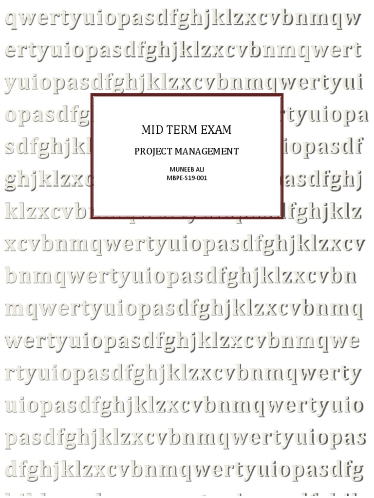 Mid Term Exam: Project Management | Download Free PDF | Project ...