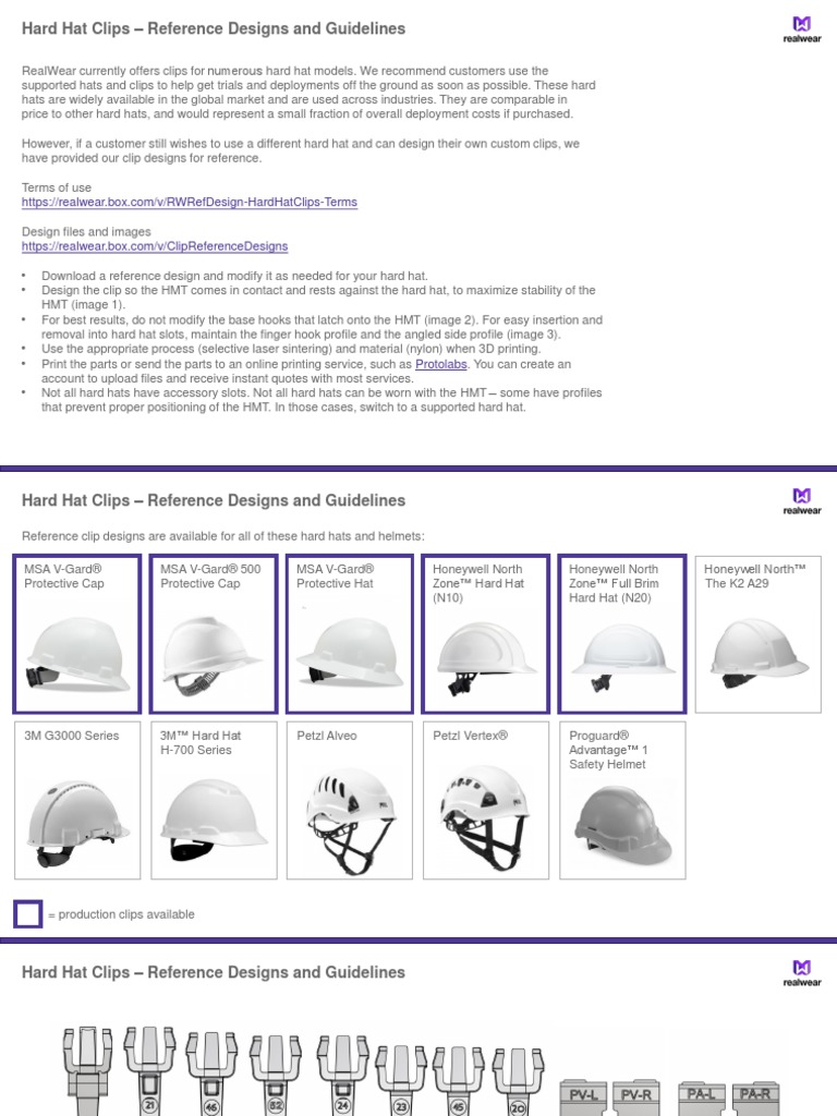 Hard Hats Clips - Reference Designs and Guidelines | PDF | Hat | 3 D ...