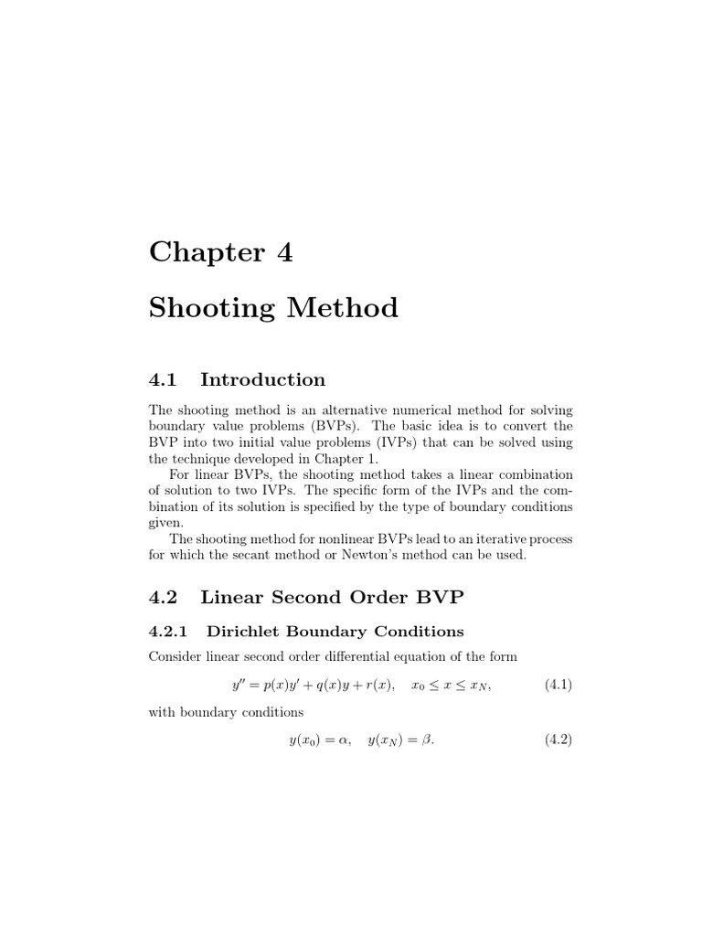 (Chapter 4) Shooting Method | PDF | Boundary Value Problem ...