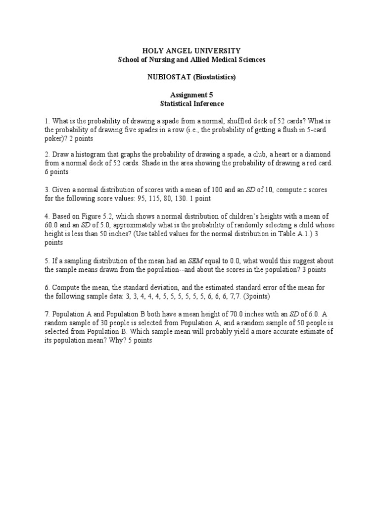 Assignment 5 (Statistical Inference) | PDF