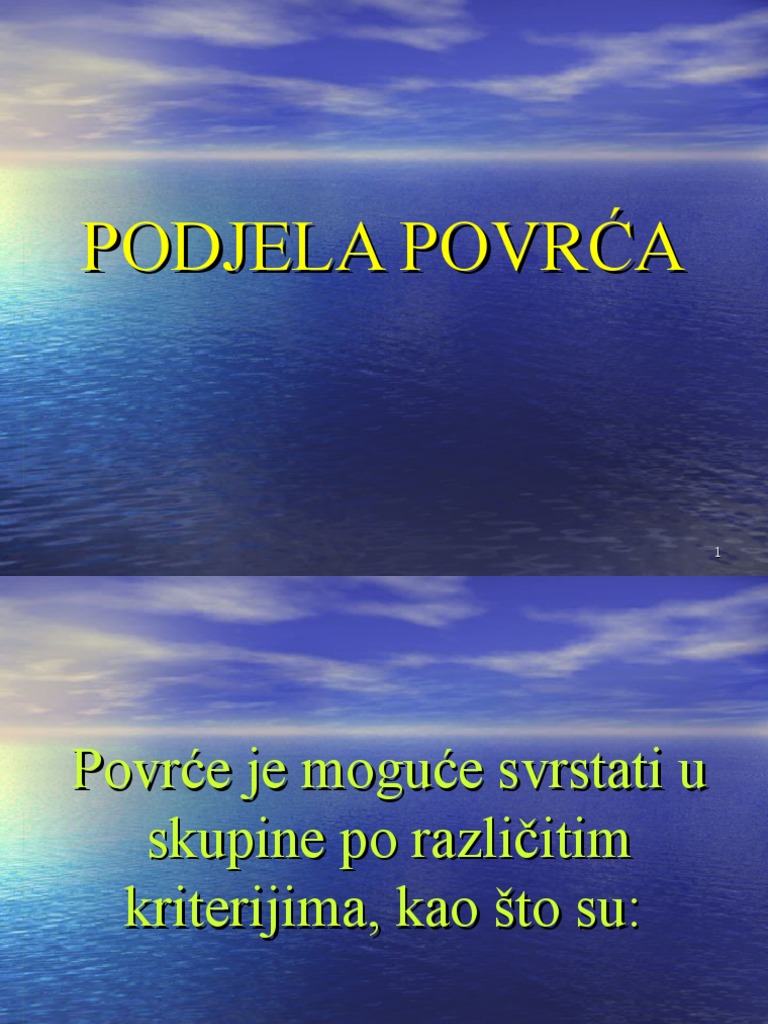 Podjela Povrca | PDF