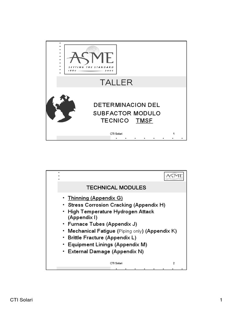Módulo Factor TMSF | PDF | Fatiga (material) | Corrosión